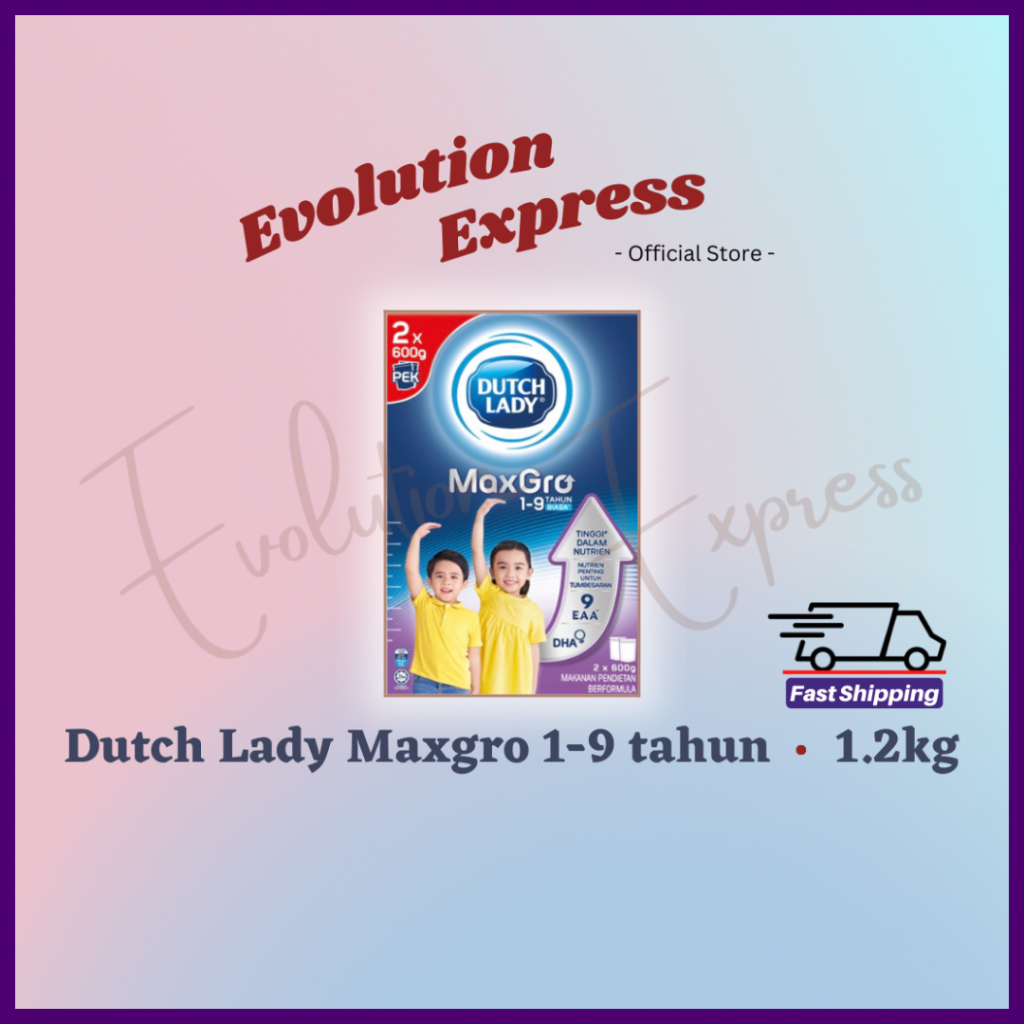Dutch Lady MaxGro 1-9 years (600g / 1.2kg) [EXP : 02/2026] | Shopee Malaysia