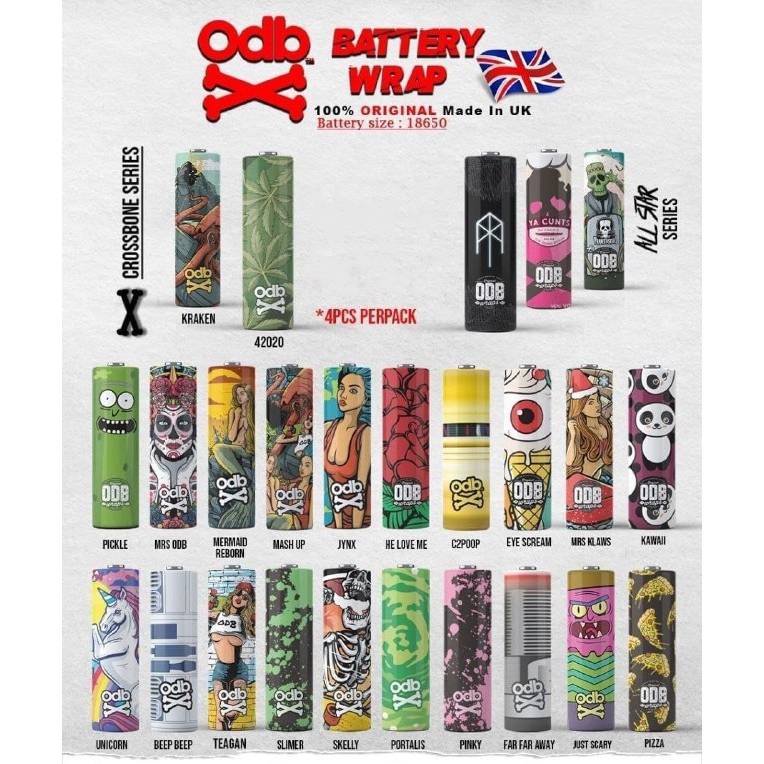 VSAJA 11 ODB BATTERY WRAP SIZE-18650 4PCS PVC MATERIAL | Shopee Malaysia