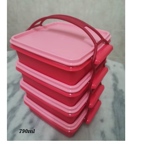 Tupperware: Small Goody Box(4 /(2)/(1) 790ml with Cariolier/Seal/Handle ...