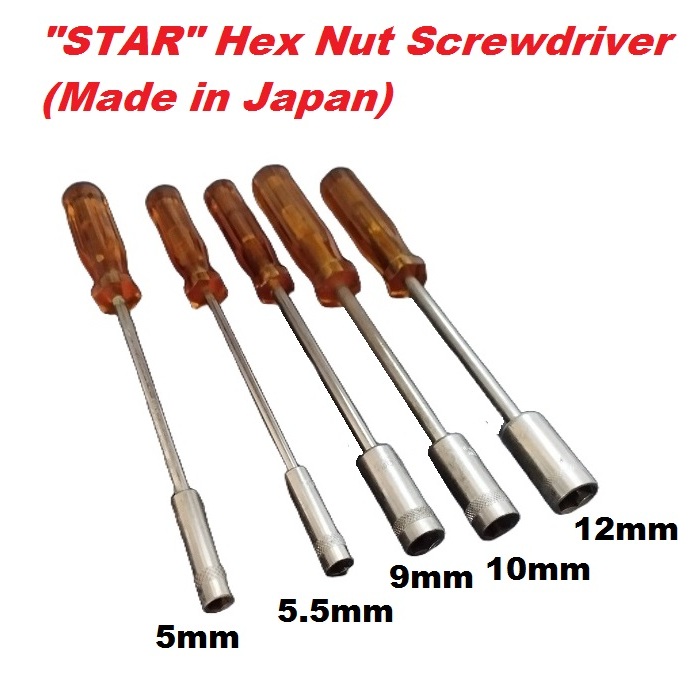 "STAR" Brand HEX NUT SCREWDRIVER NUT DRIVER ( MADE IN JAPAN ) | Shopee ...