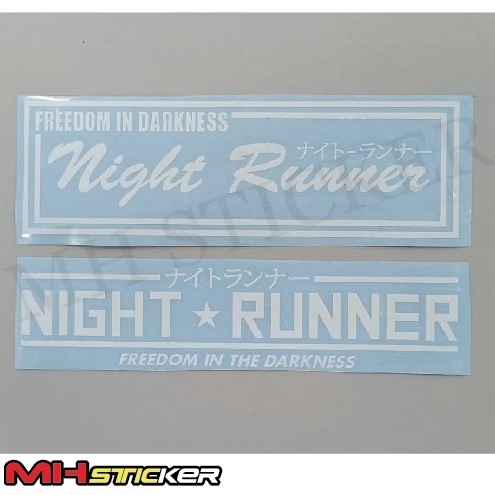 Pelekat Pemotongan Vinyl "Night Runner". Sticker "Night Runner" Vinyl ...