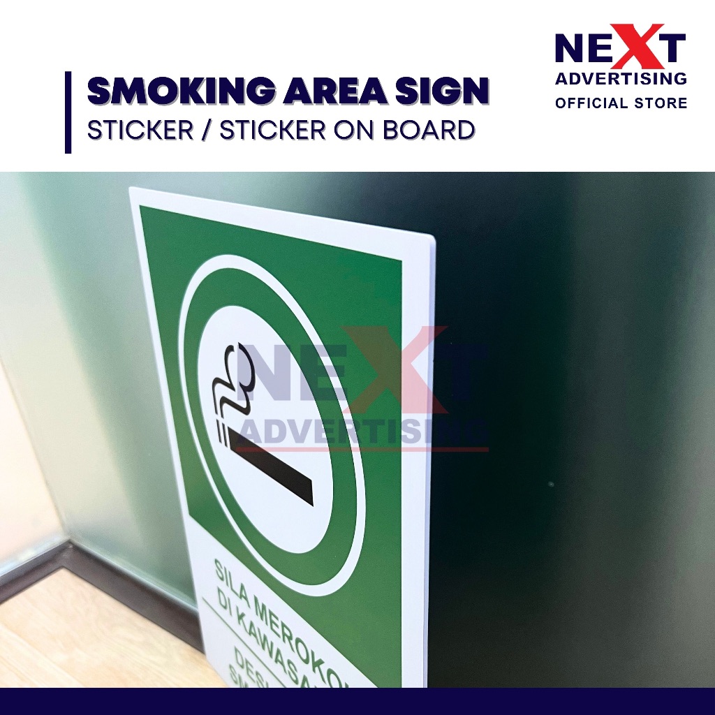 Designated Smoking Area Signage | Papan Tanda Kawasan Merokok | Zon ...