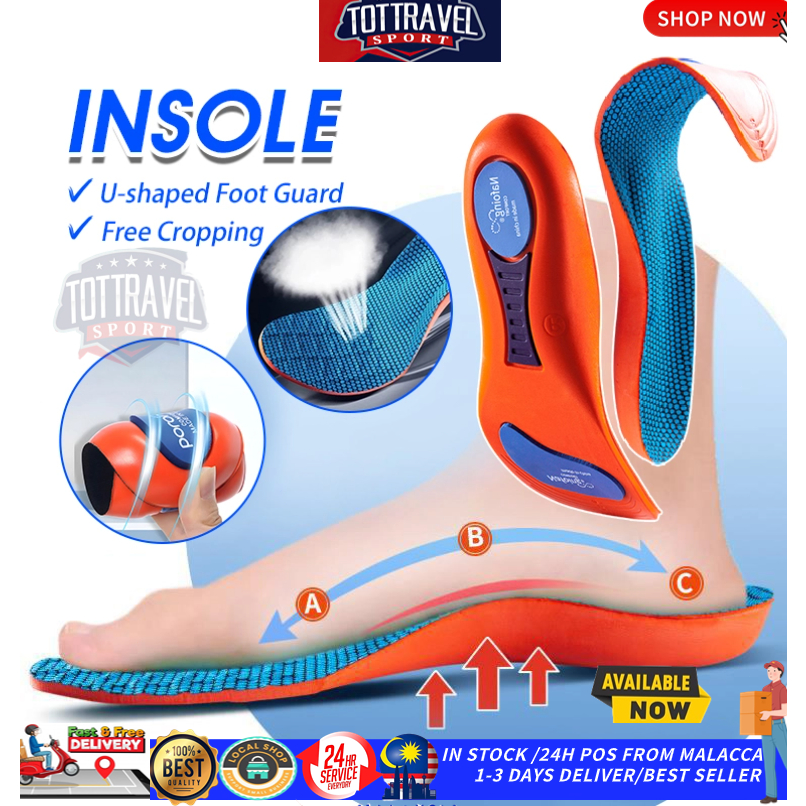 [ready stock]Orthotic Insole Arch Support Flatfoot Running Insoles Shoe ...
