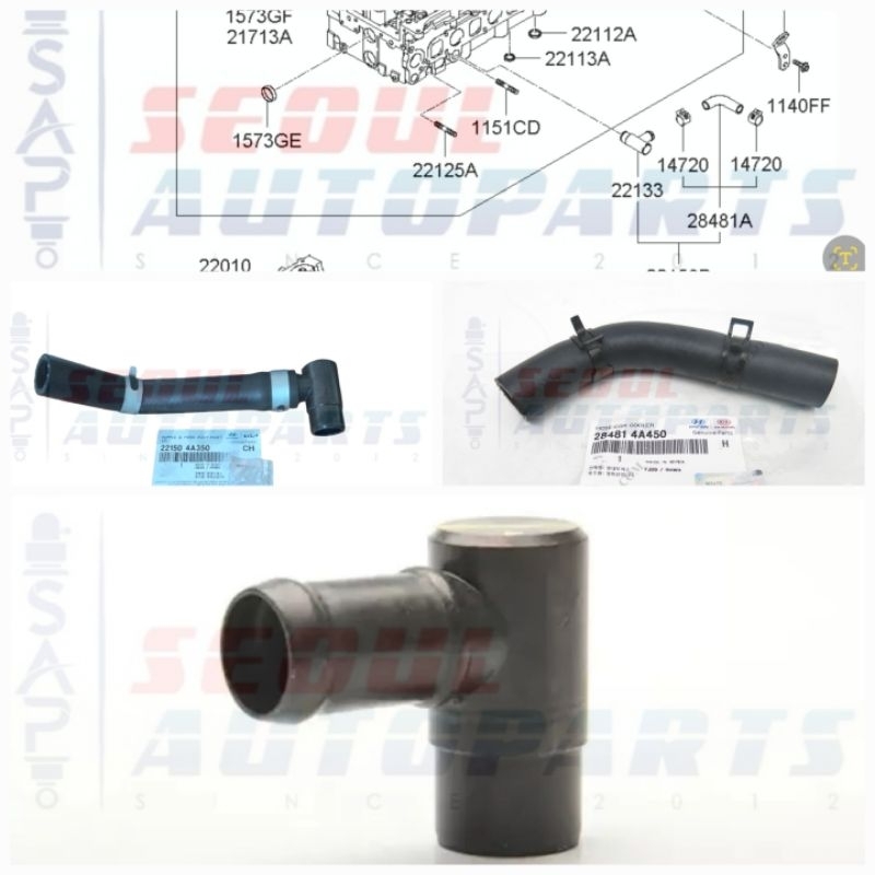 PIPE NIPPLE - CYL EGR HOSE = Hyundai Starex A1 2006-2011 > #221354A350 ...
