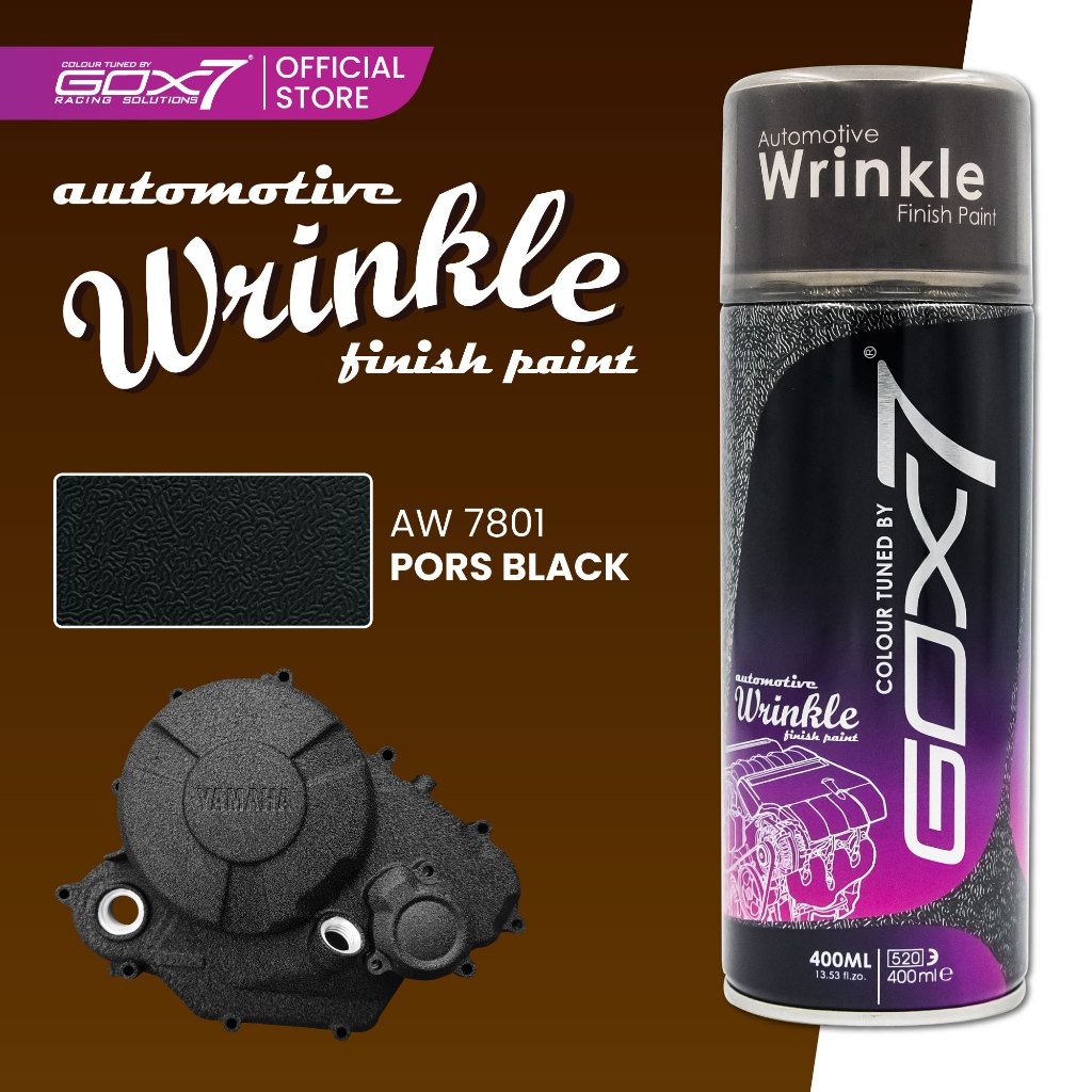 Gox7 Automotive Wrinkle Finish Paint AW7801 Pors Black 400ml Aerosol ...