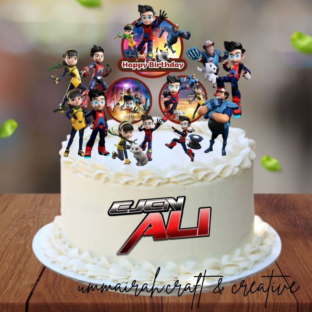 EJEN ALI Cake Topper Decoration Birthday Party( Can Add Name ) | Shopee Malaysia