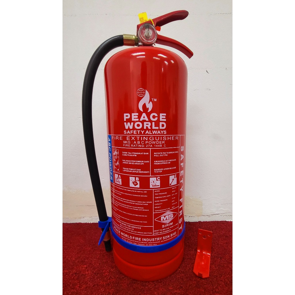 9Kg ABC Dry Powder Fire Extinguisher C/W Bomba Certificated. | Shopee ...