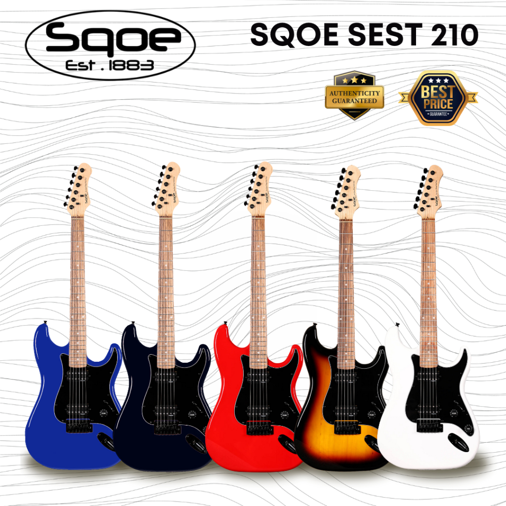 SQOE SEST210 Super Stratocaster Body HH Electric Guitar Rosewood ...