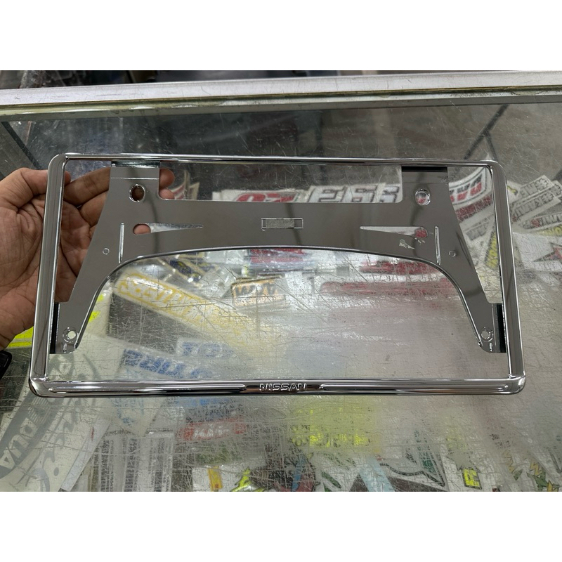 NISSAN FRAME PLATE CHROME ORIGINAL JAPAN/NISSAN FRAME PLAT/FRAME PLATE ...