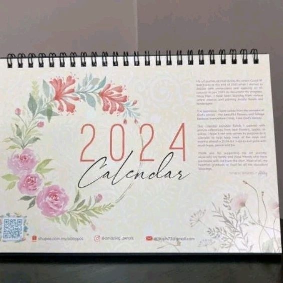 Calendar 2024 - Hard cover table calendar | Shopee Malaysia