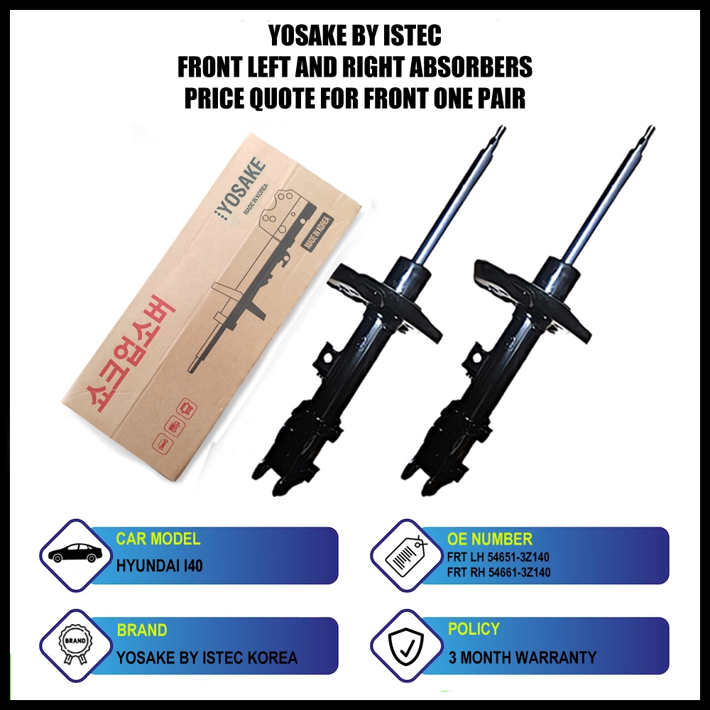 Hyundai I40 Front Left And Right Yosake By Istec Gas Shock Absorbers ...