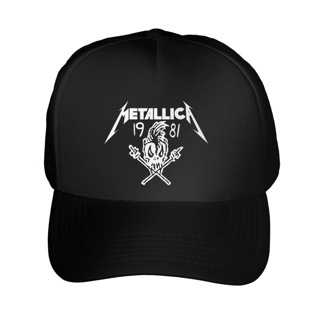 Metallica Skull Topi Rock Band Snapback Trucker Cap | Shopee Malaysia