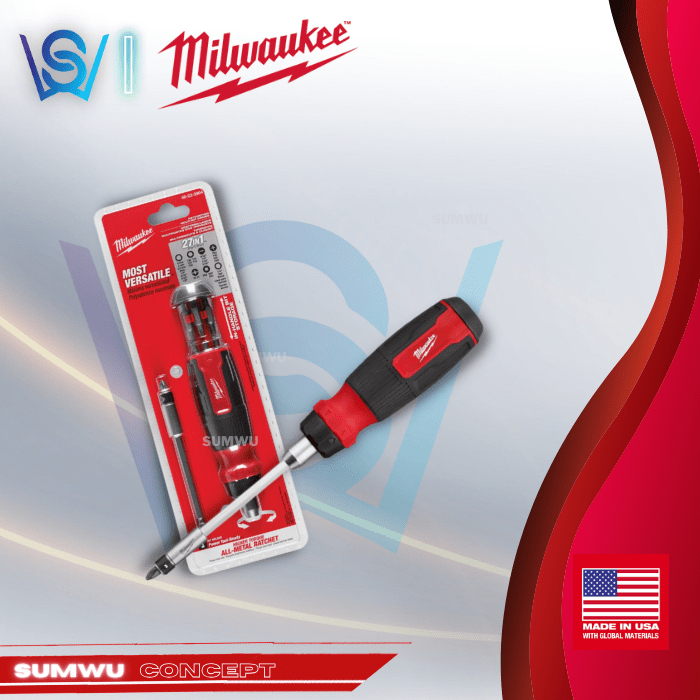 MILWAUKEE 27 IN 1 RATCHETING MULTI-BIT SCREWDRIVER (48-22-2904) | Shopee Malaysia