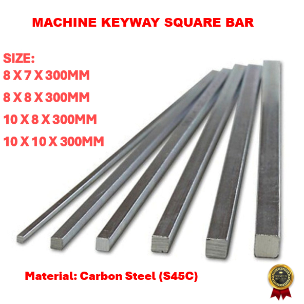 8MM 9MM 10MM Machine keyway(S45C)Square bar, For keyway slotting in ...