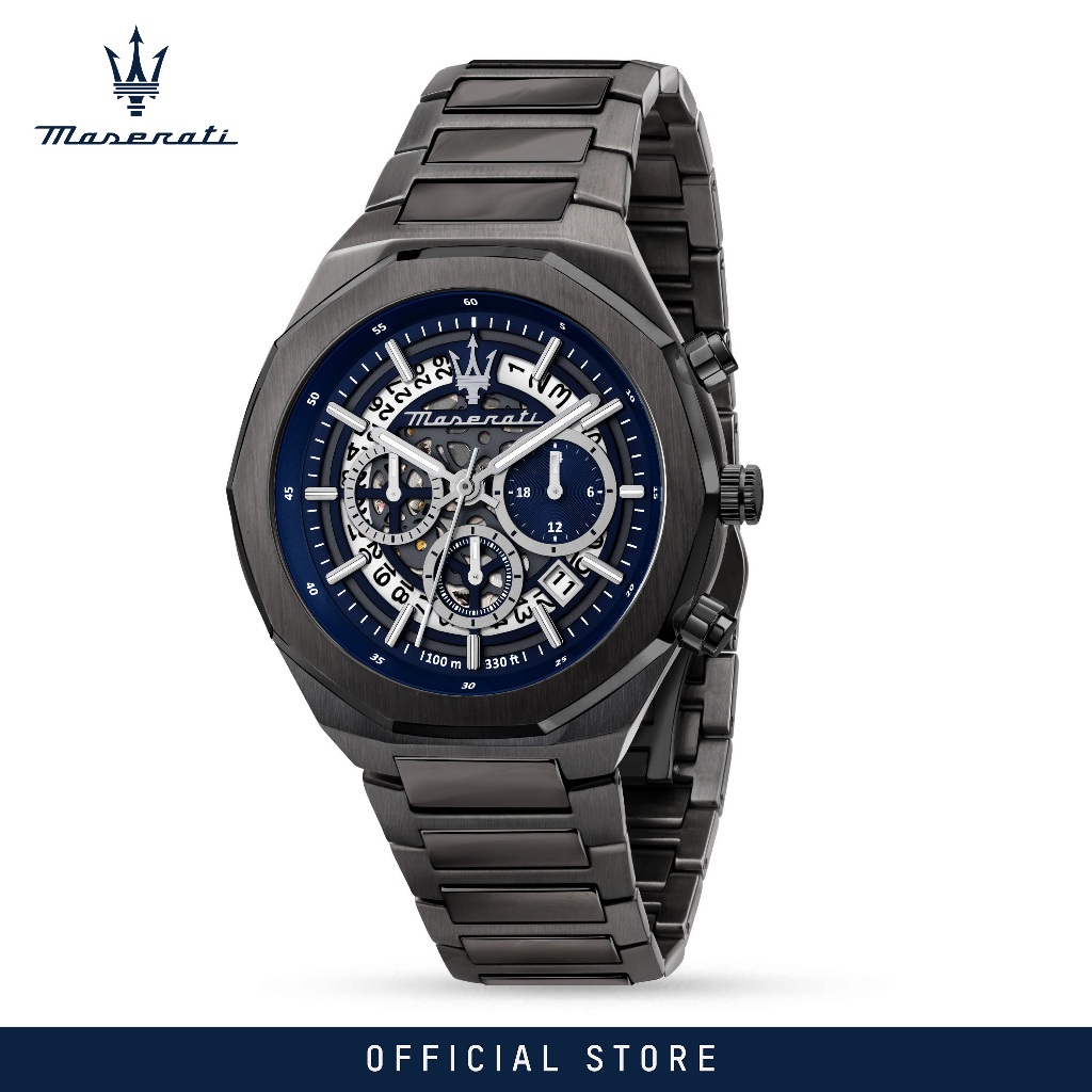 【2 Years Warranty】 Maserati Stile 45mm Men's Chronograph Quartz Watch ...