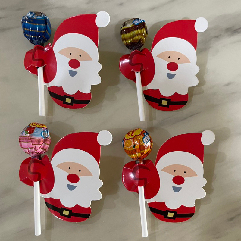 Christmas Candy Santa Mini Chupa Chups Lollipops Christmas Goodies Gula ...