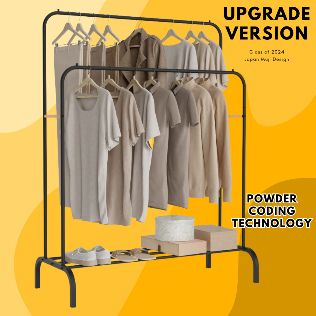 ANGEL (Express Shipping) Heavy Duty Double Rod Cloth Laundry Clothing ...