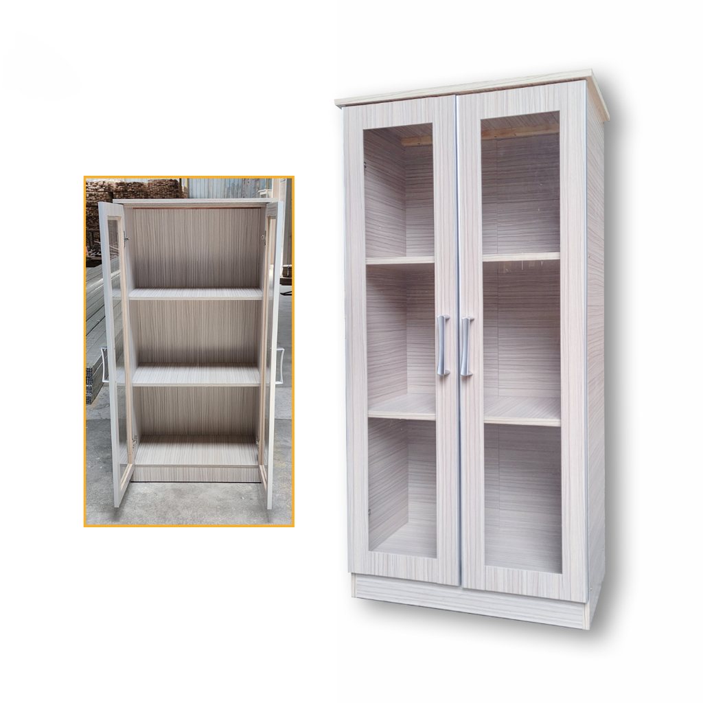 KLASSIK 6FT Display Cabinet Glass Cabinet Display Rack Rak Buku Almari ...