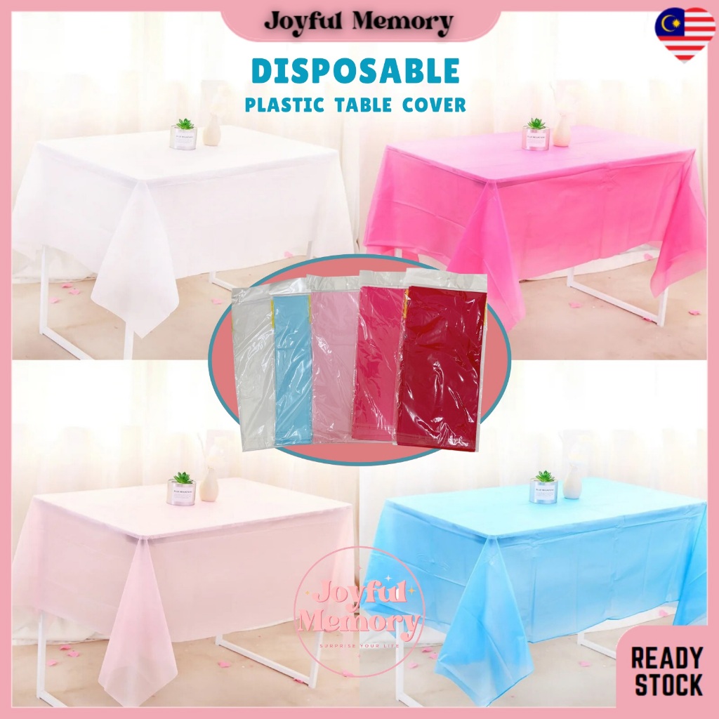 Joyful Memory Party Birthday Event Plastic Disposable Table Cover Cloth ...