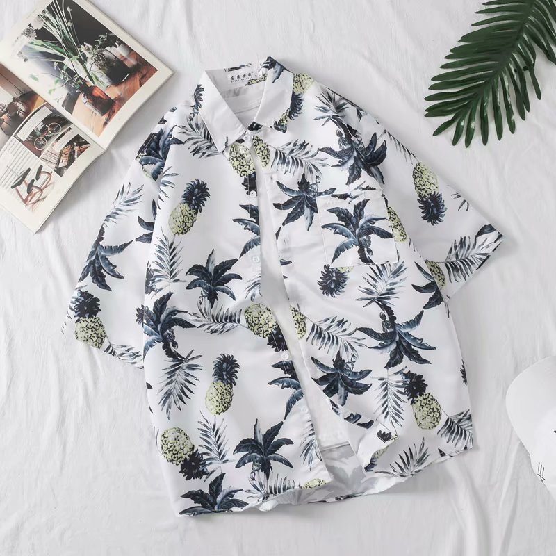 Baju Hawaii T-Shirt Men Women Beach T-shirt Hawaii lelaki Bunga Raya ...