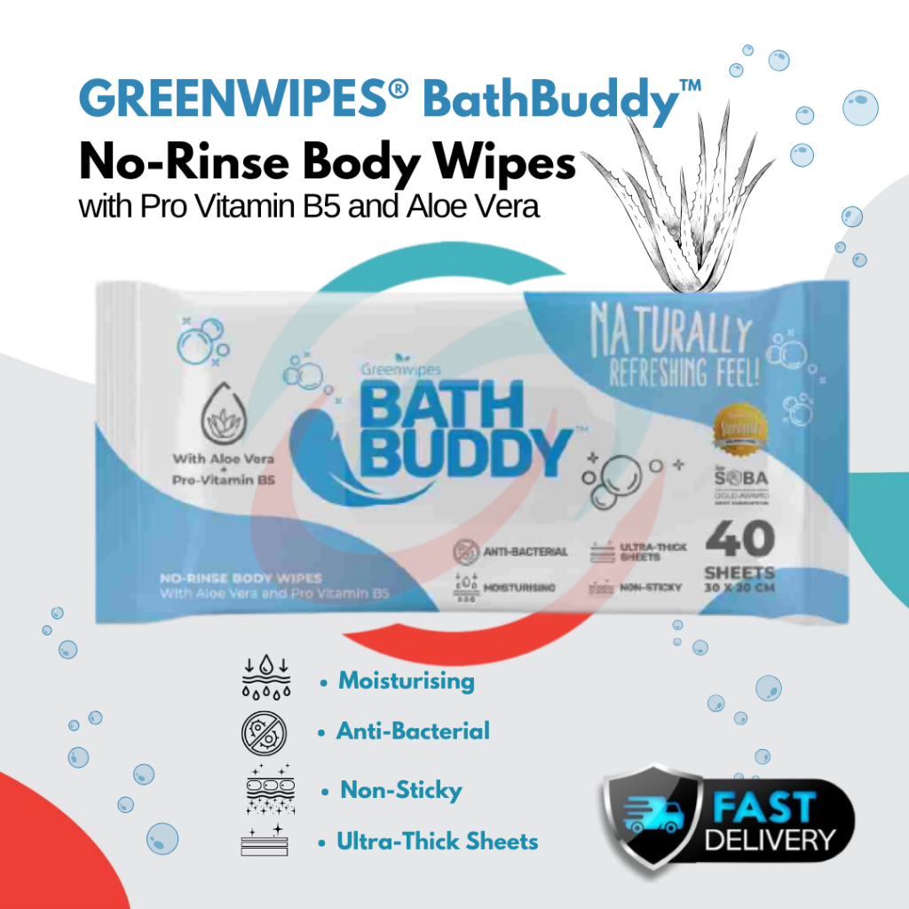 [READY STOCK] GREENWIPES® BathBuddy™ Bath Buddy Body Patient Care ...