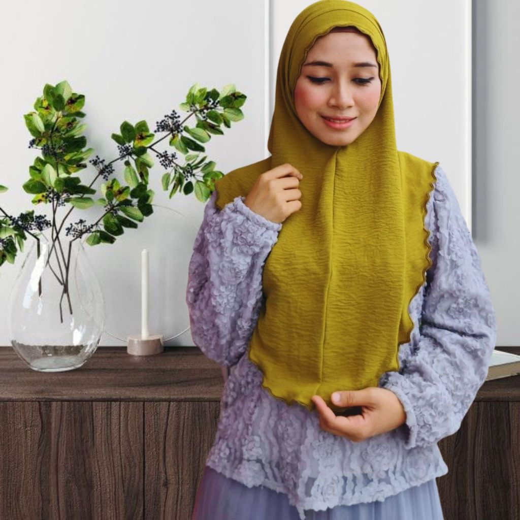 Tudung Sarung bertali khimar Sulam penuh Jilbab Cey | Shopee Malaysia