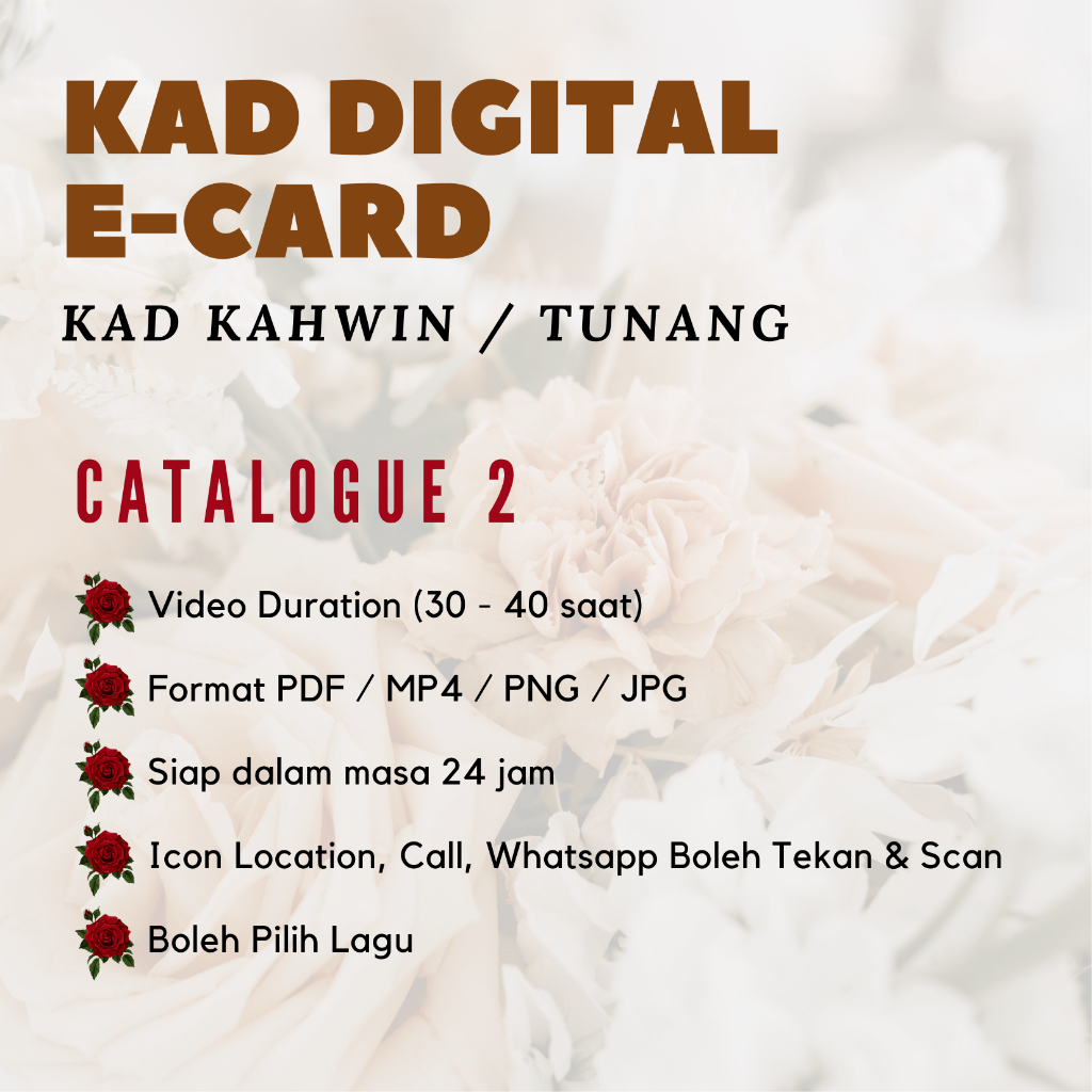 CATALOGUE 2 Kad Kahwin Digital Murah | Video Kad Kahwin Tunang | E-Card ...