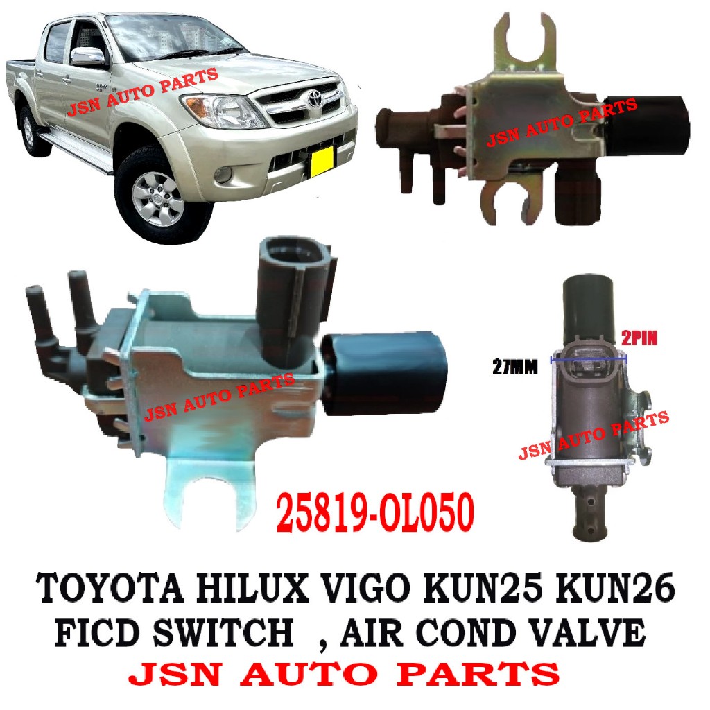 FICD SWITCH AIR COND SWITCH TOYOTA HILUX VIGO KUN25 KUN26 25819-OL050 ...