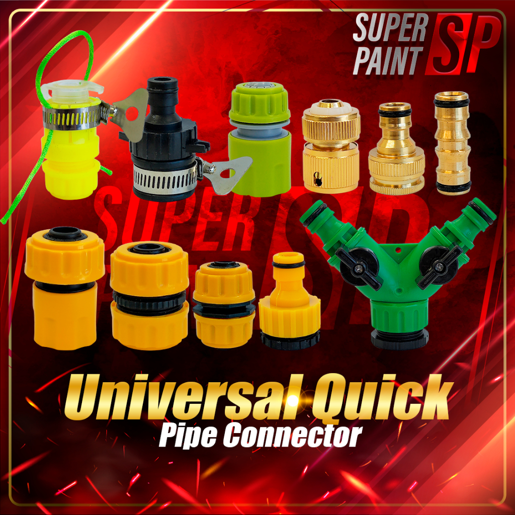 Universal Quick Pipe Connector Plastic Brass Water Tap Adapter Quick ...