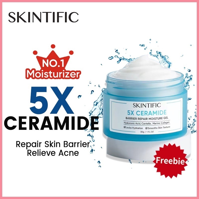5x Ceramide Skin Barrier Repair Moisture Gel Moisturizer Cream Face ...