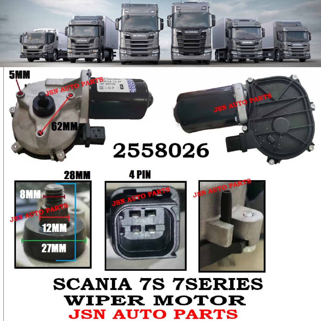 WIPER MOTOR SCANIA 7S 7SERIES 2558026 | Shopee Malaysia