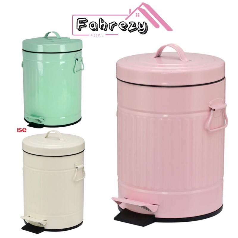 [ readystock ] Nordic Scandi 12L & 5L Pink Dustbin A Trash Can Rubish ...