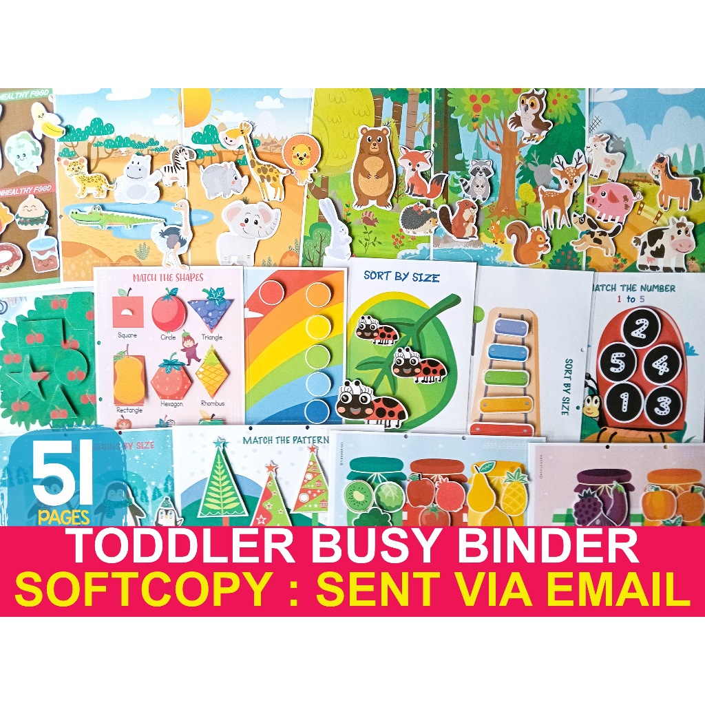 [SOFTCOPY] Toddler Learning Binder, Busy Binder, Busy Book, Printable ...
