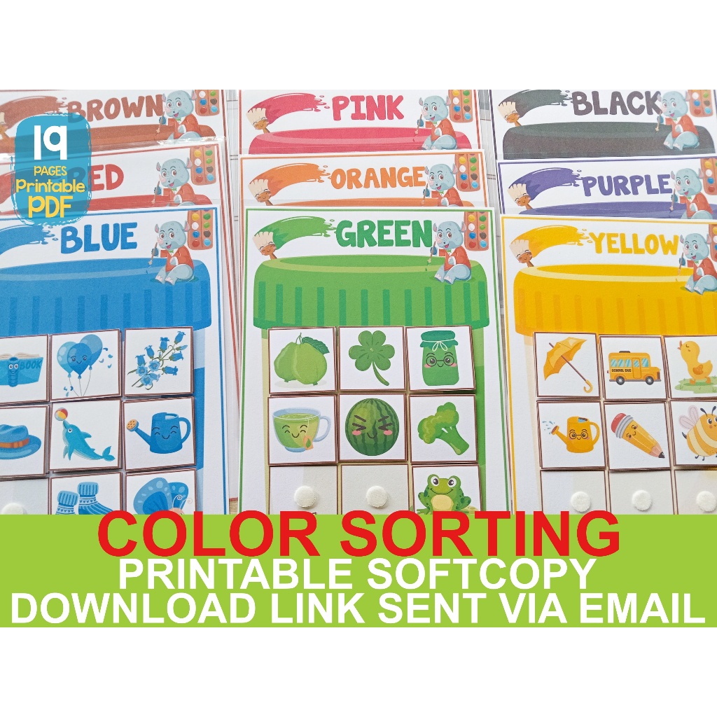 [SOFTCOPY] Color Matching Games Color Sorting Activities, Toddler Busy ...