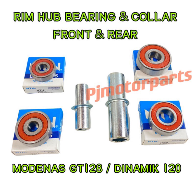 MODENAS GT128 / DINAMIK 120 / GT 128 - FRONT & REAR HUB RIM BEARING ...