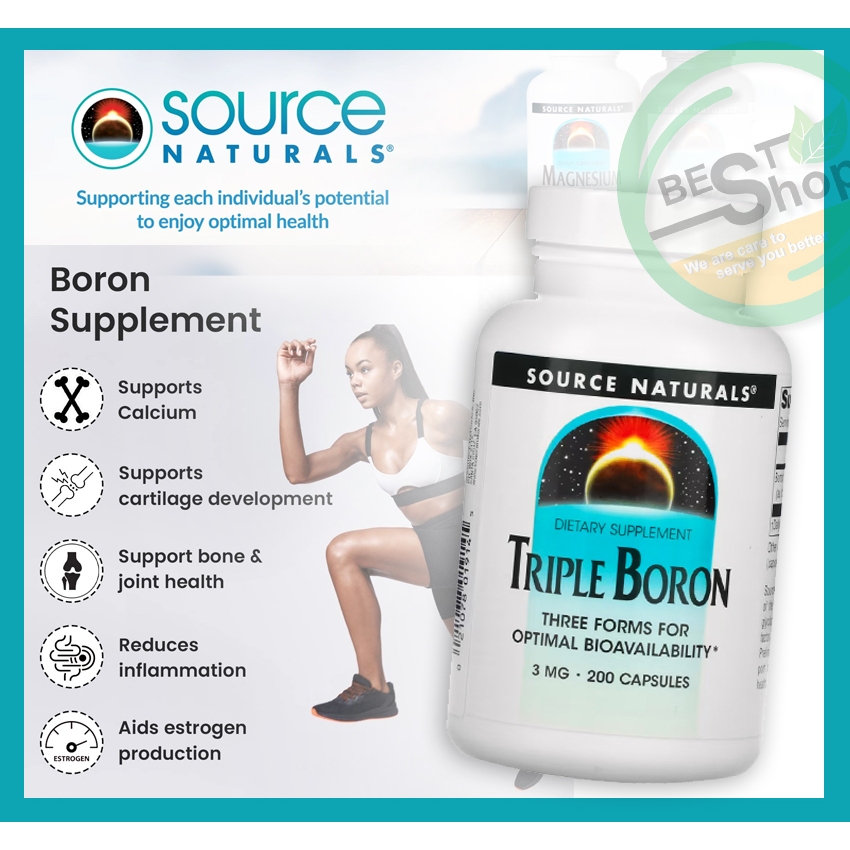 Source Naturals, Triple Boron, 3 mg, 200 Capsules (USA) | Shopee Malaysia