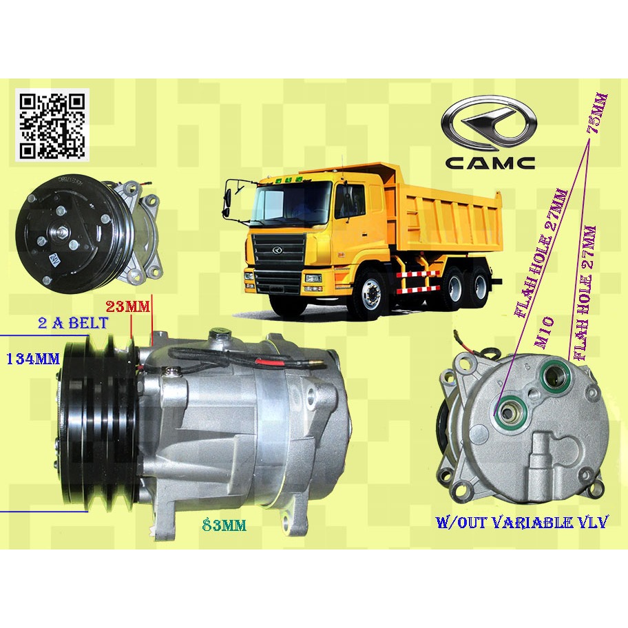 CAMC TRUCK-1 V5 24V R134 COMP ( 05400131 ) | Shopee Malaysia