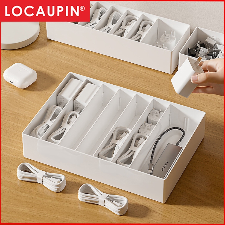 Locaupin Plastic Cable Management Box with Cover,Clear Power Cord ...