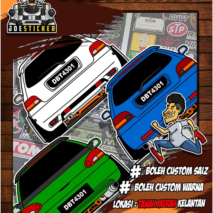 sticker PROTON SATRIA siap no plat | Shopee Malaysia