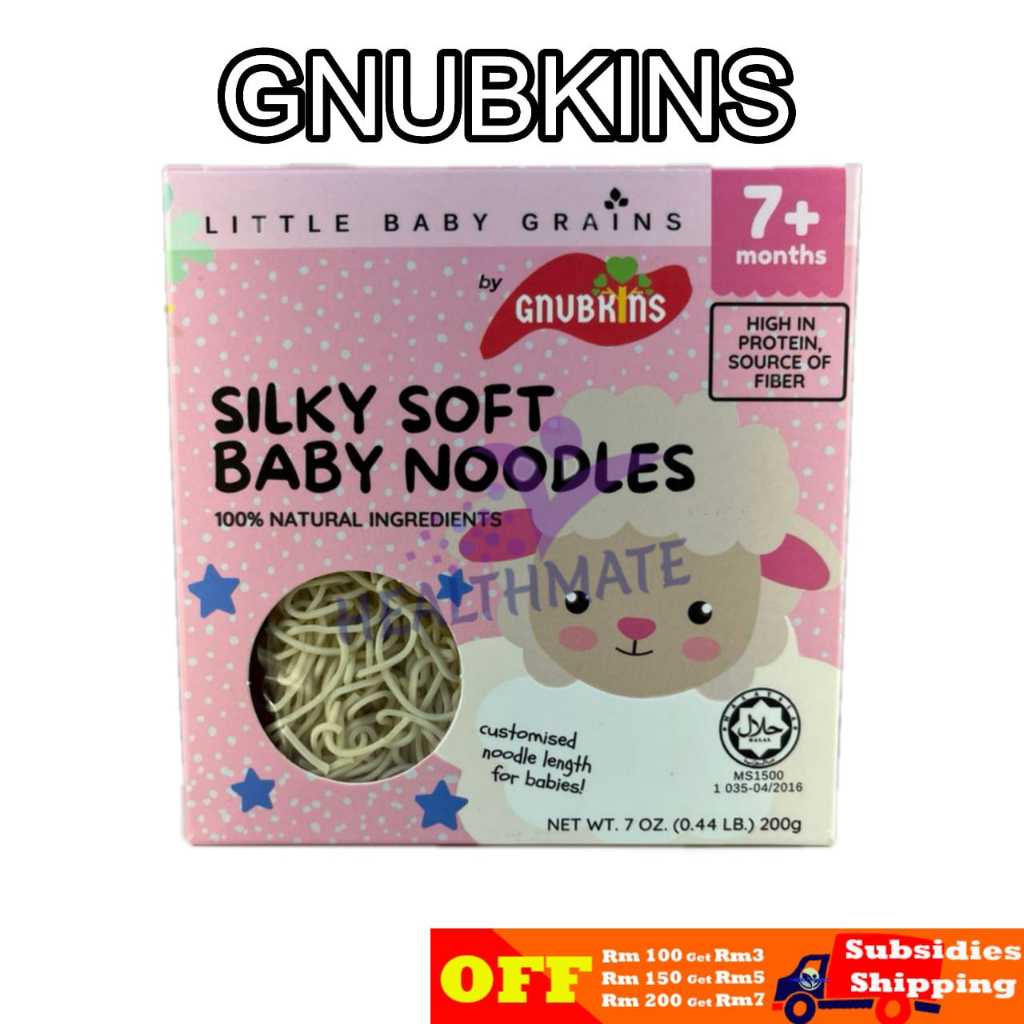 GNUBKINS Silky Soft Baby Noodles for Babies from 7 Months(200G ...