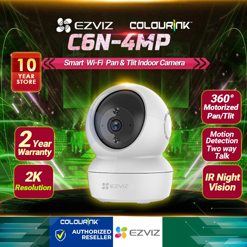 Ezviz C6N Camera 4MP Indoor Wifi PTZ Security Camera 2K Recording AI ...