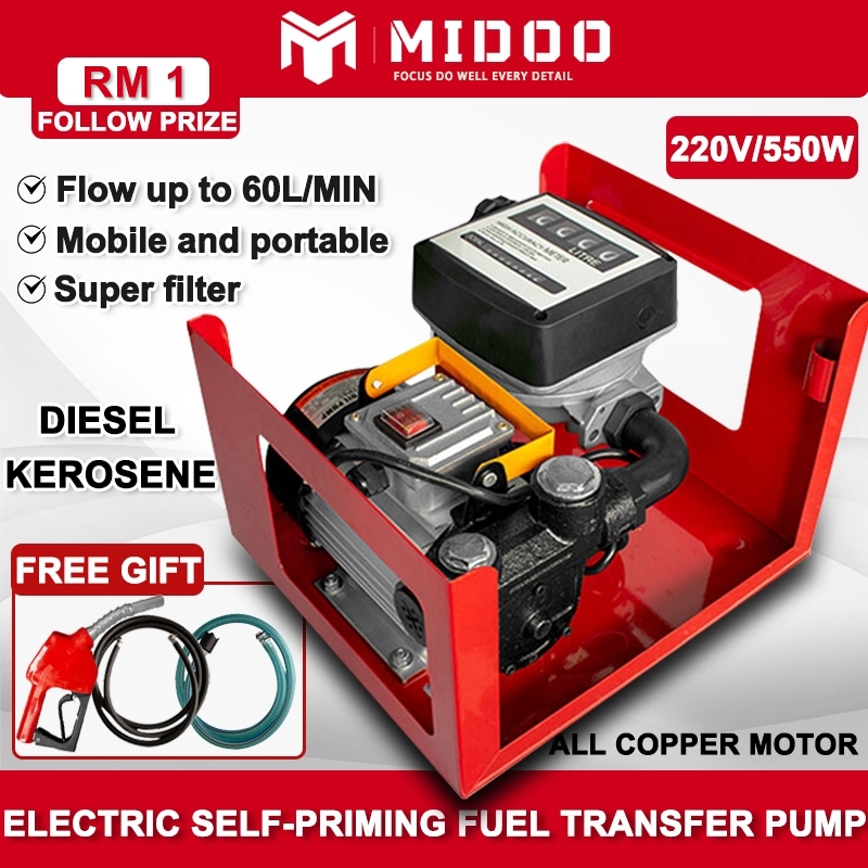 Electric Fuel Self-Priming Transfer Pump 60L/MIN Mounted Small Fuel ...