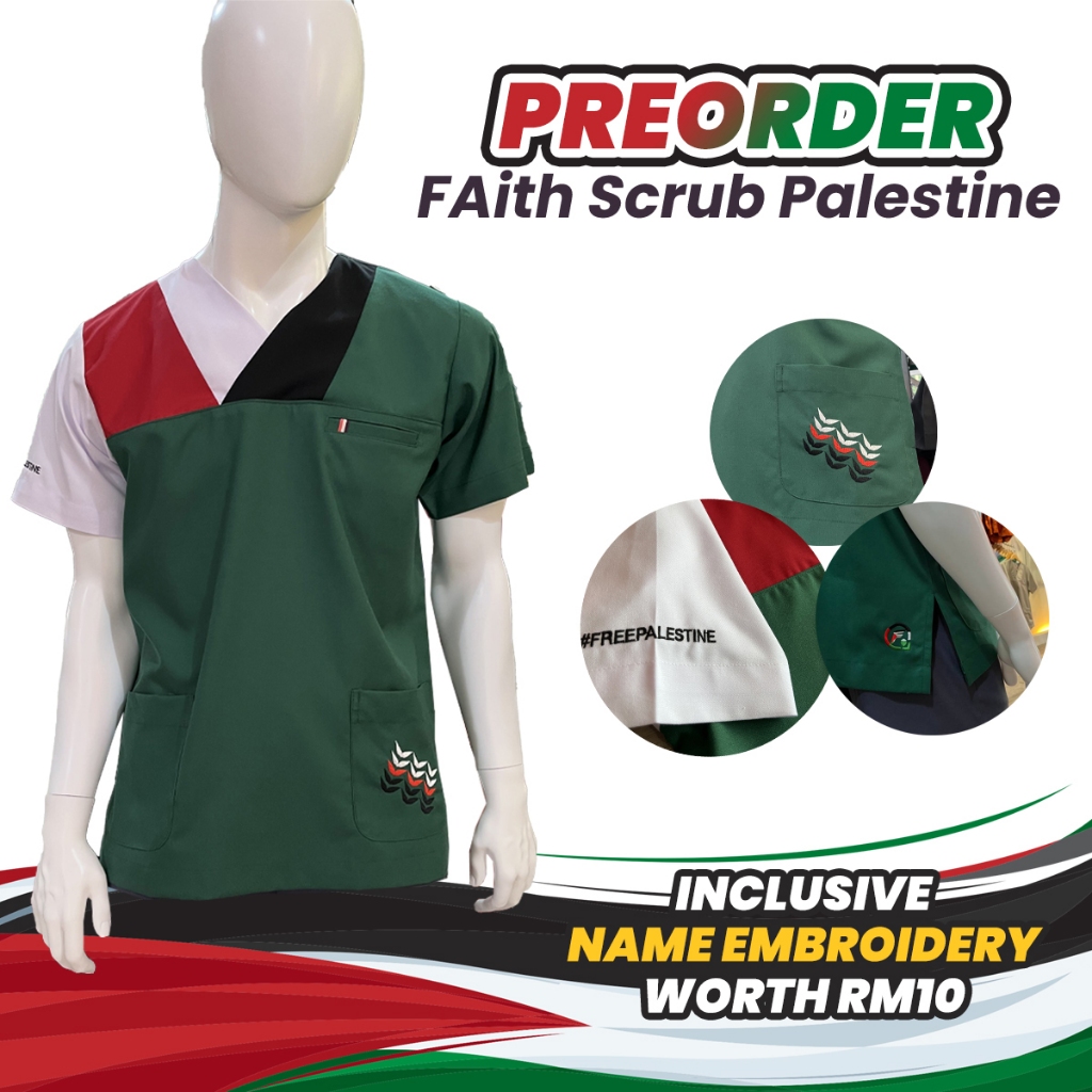 PREORDER – FAith Palestine Scrub | MEDICAL SCRUB SUIT | MEDICAL SCRUB ...