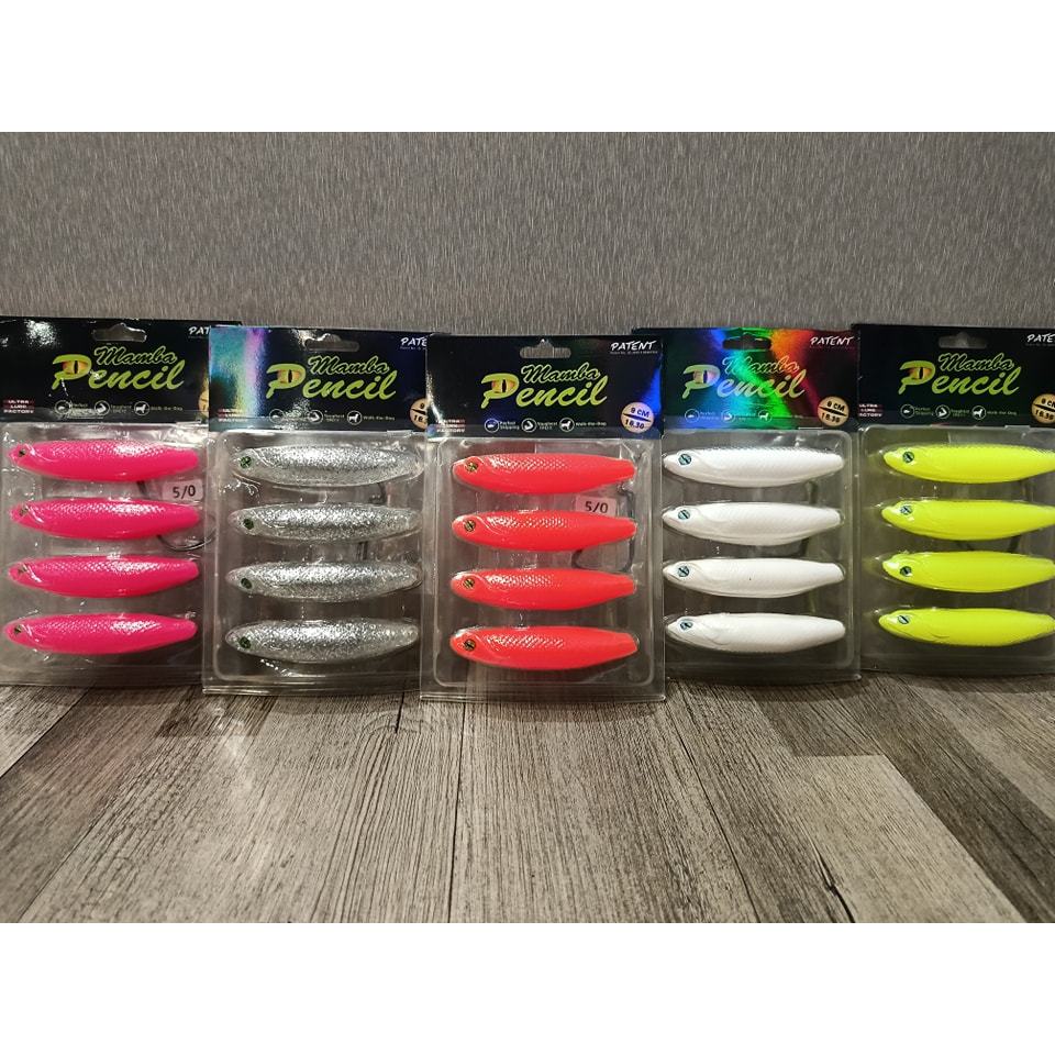 Ultra Lure Factory Mamba Soft Pencil Floating Lure 4 / Pack | Shopee ...