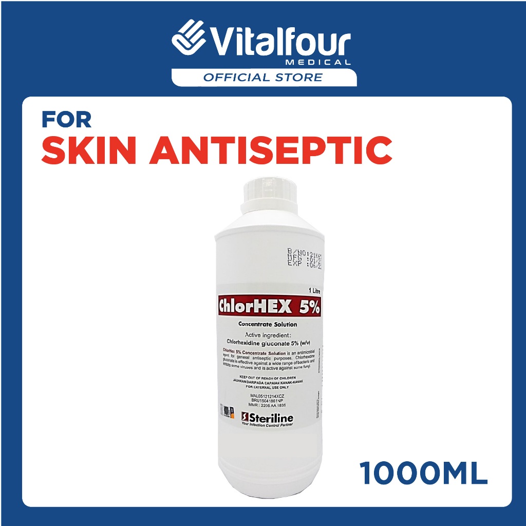 Steriline ChlorHex 5% Concentrate Solution 1000ml (ChlorHexidine ...