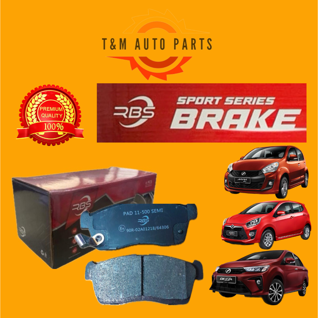 RBS FRONT BRAKE PAD PERODUA AXIA/BEZZA/MYVI 2011-2017 | Shopee Malaysia