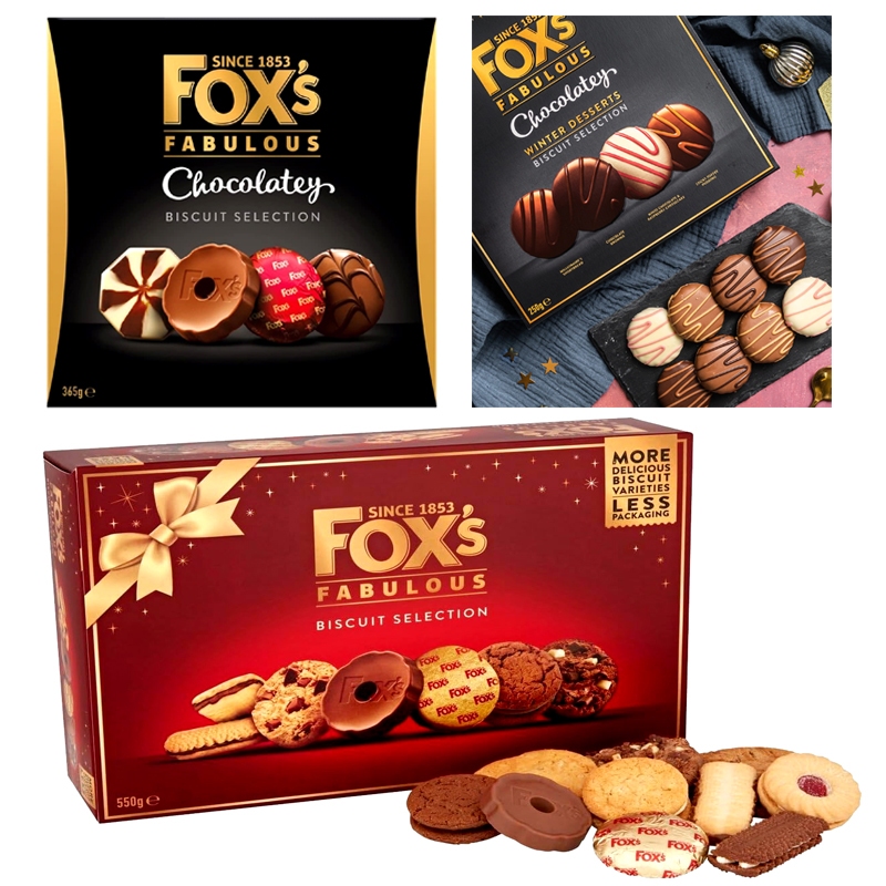 FOX'S Biscuit Selection Christmas Set (Classic 550g/ Chocolatey 365g ...