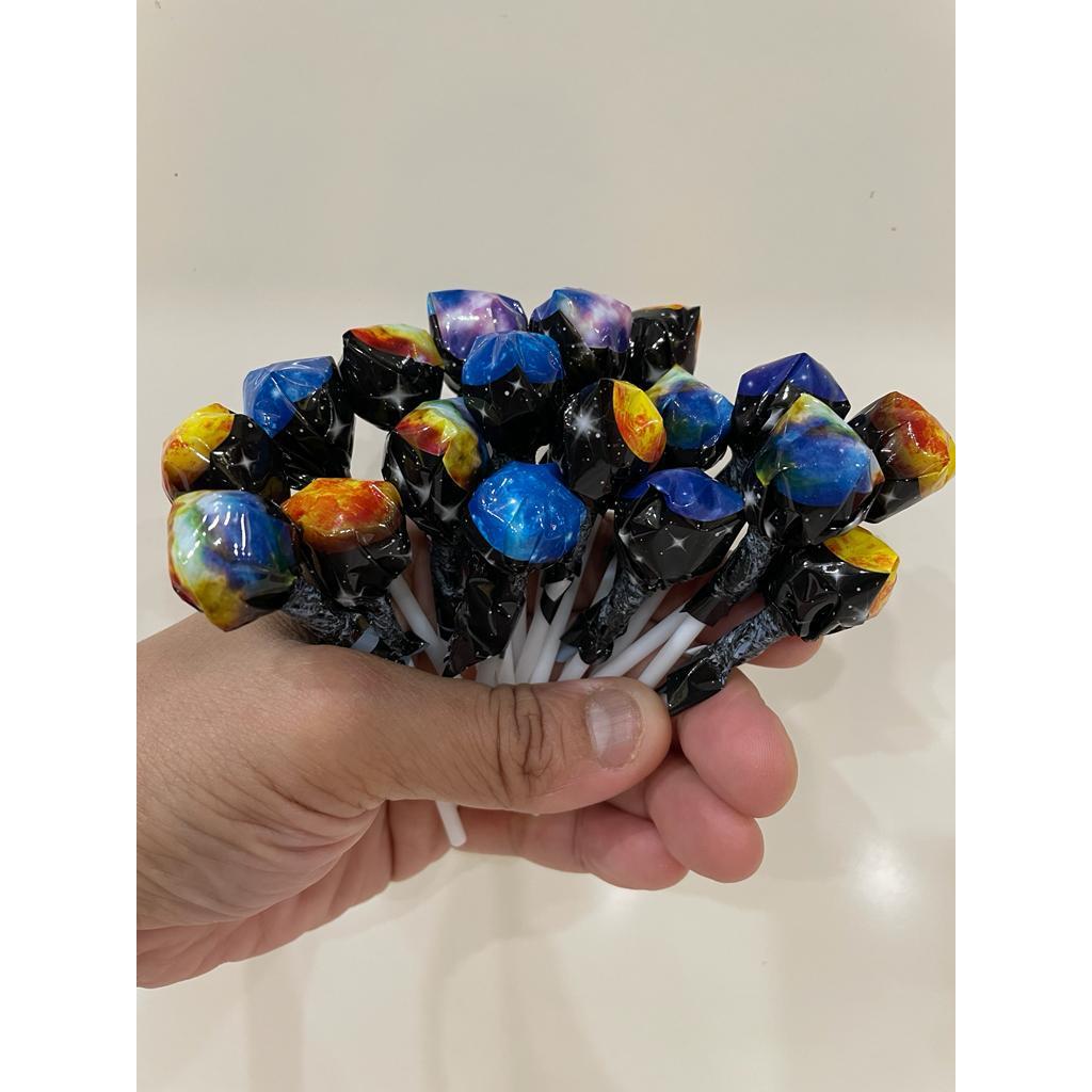 50 Pcs Mini Lollipop Candy Rainbow/Coke Cola/Sprite/Planet/Durian/Watermelon/Mix Fruits ...