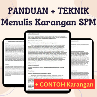 PANDUAN + TEKNIK MENULIS KARANGAN SPM + CONTOH KARANGAN [PDF] | Shopee ...