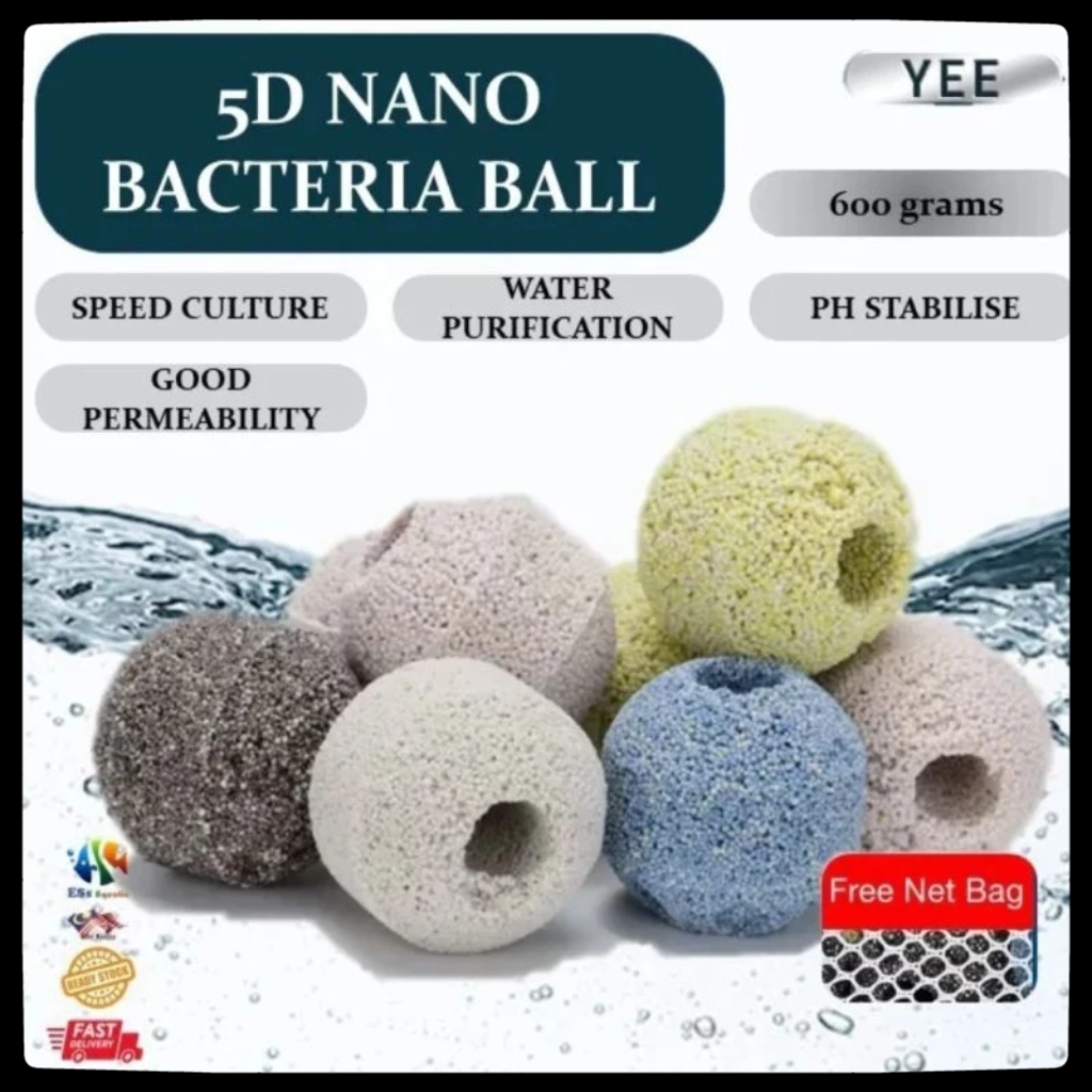 YEE Bacteria House Nano Culture Ball 600g and Ring 1L pack Filtration Media Culture Quality ...